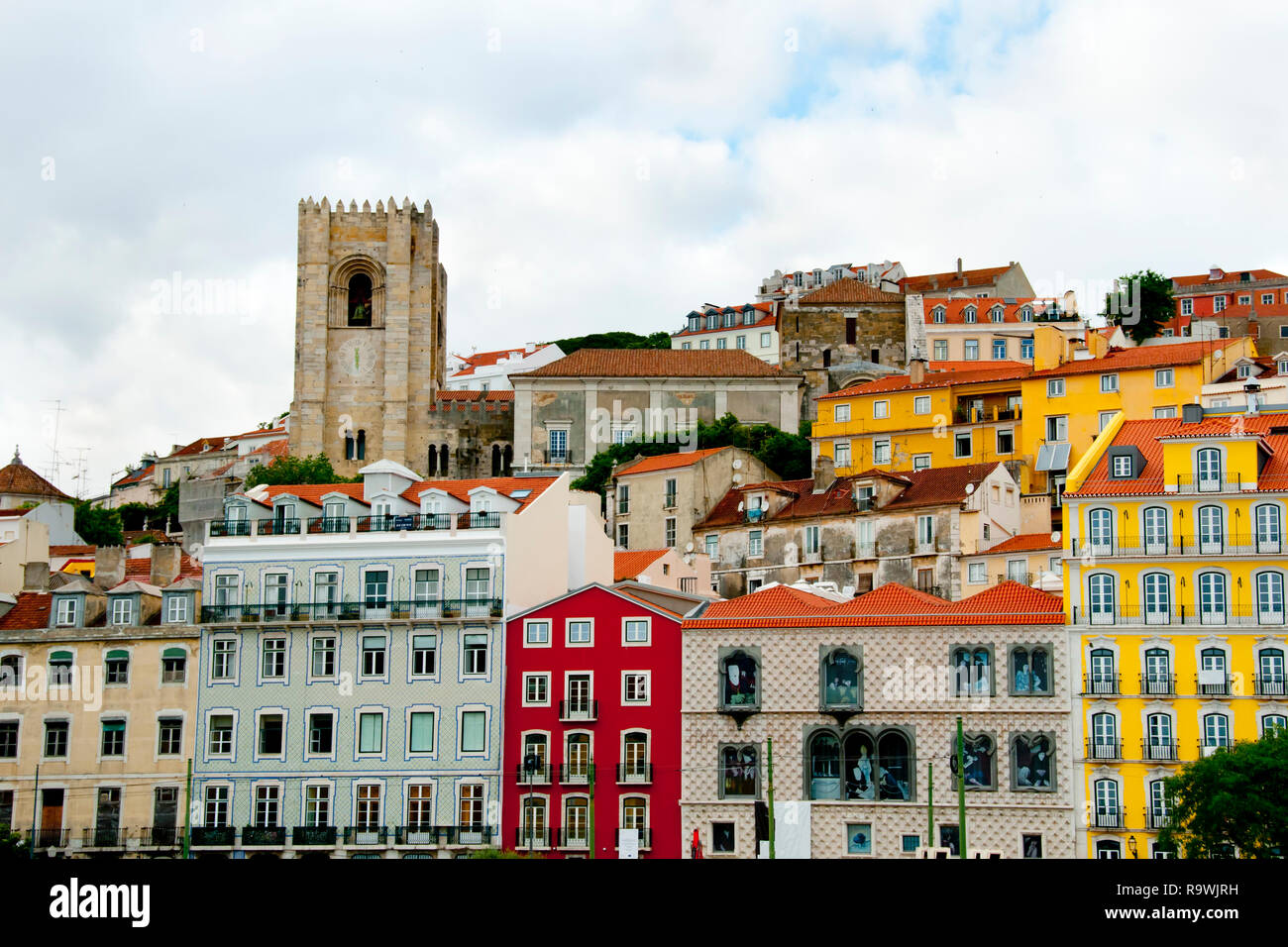 Colorful City Buildings - Lisbon - Portugal Stock Photo - Alamy