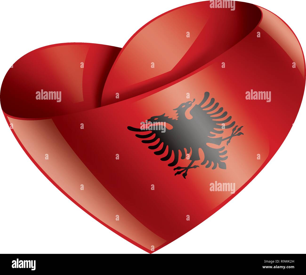 Albania flag, vector illustration on a white background Stock Vector ...