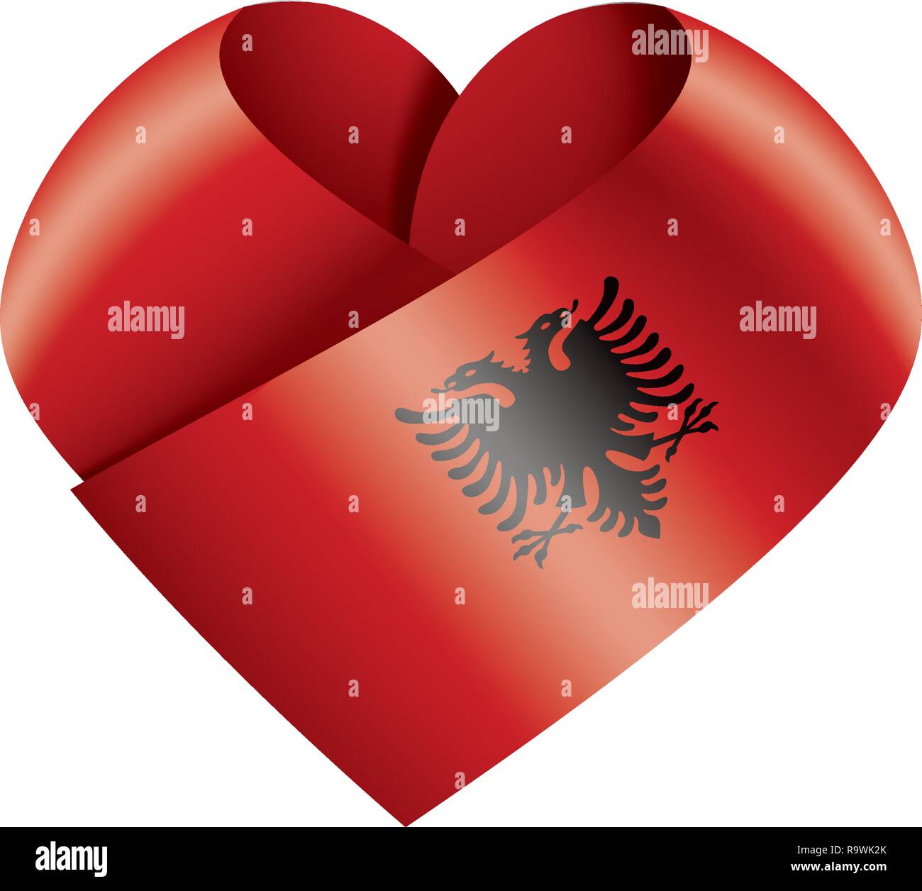 Albania flag, vector illustration on a white background Stock Vector ...