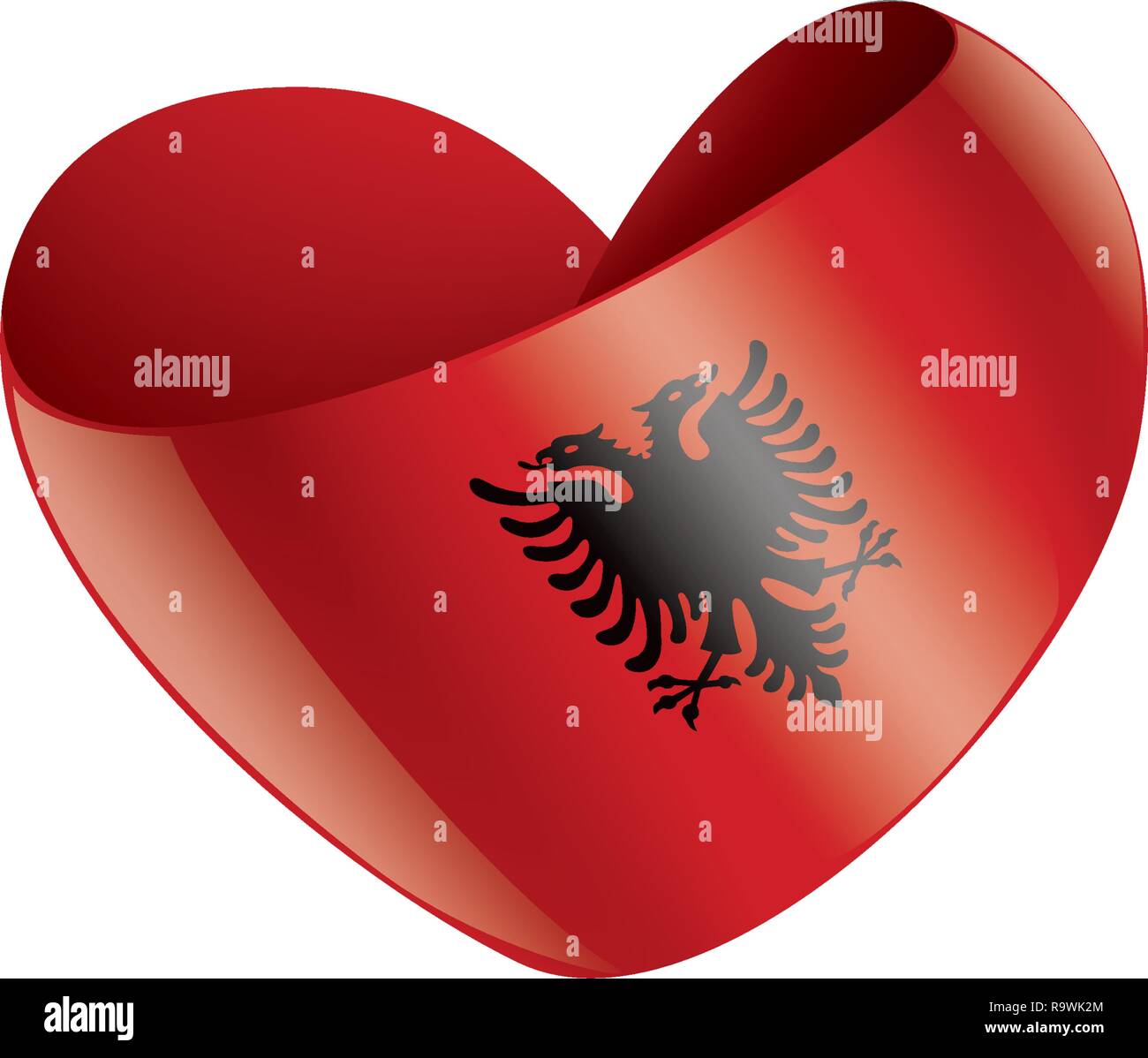 Albania flag, vector illustration on a white background Stock Vector ...