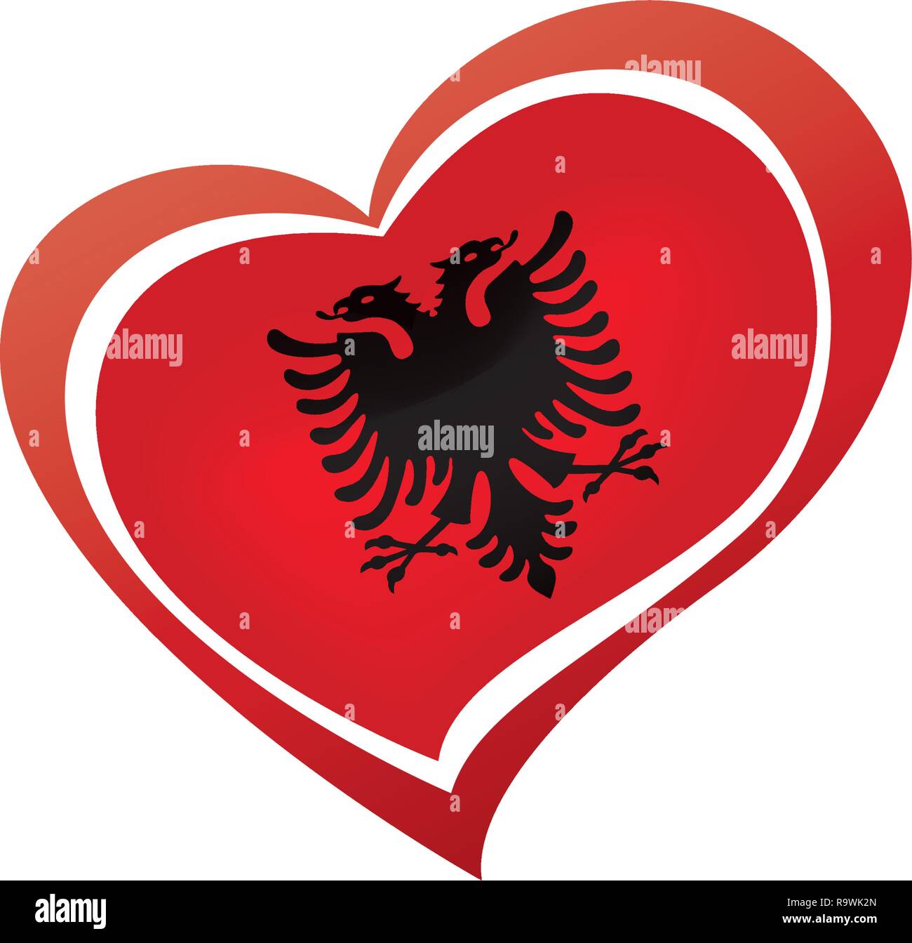 Albania flag, vector illustration on a white background Stock Vector ...