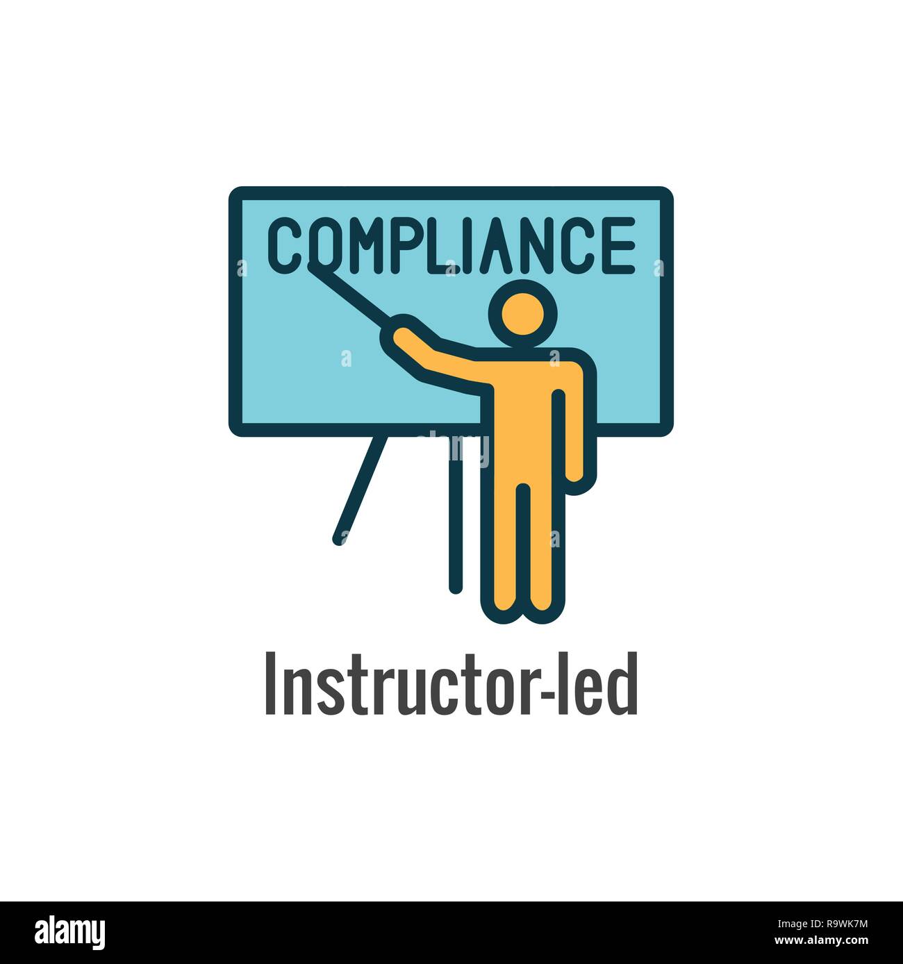 Compliance Instruction & Testing Icons with Instructor teaching Worker ...