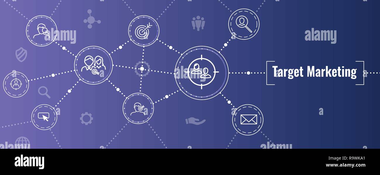 Target Marketing Icon Set - Web Header Banner Stock Vector Image & Art ...