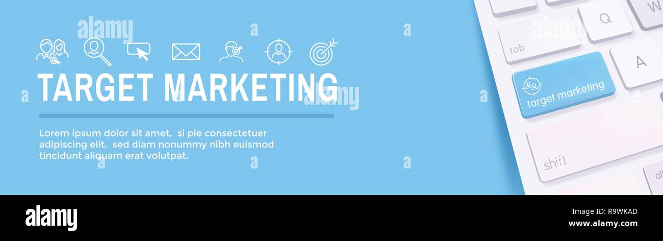 Target Marketing Icon Set - Web Header Banner Stock Vector Image & Art ...