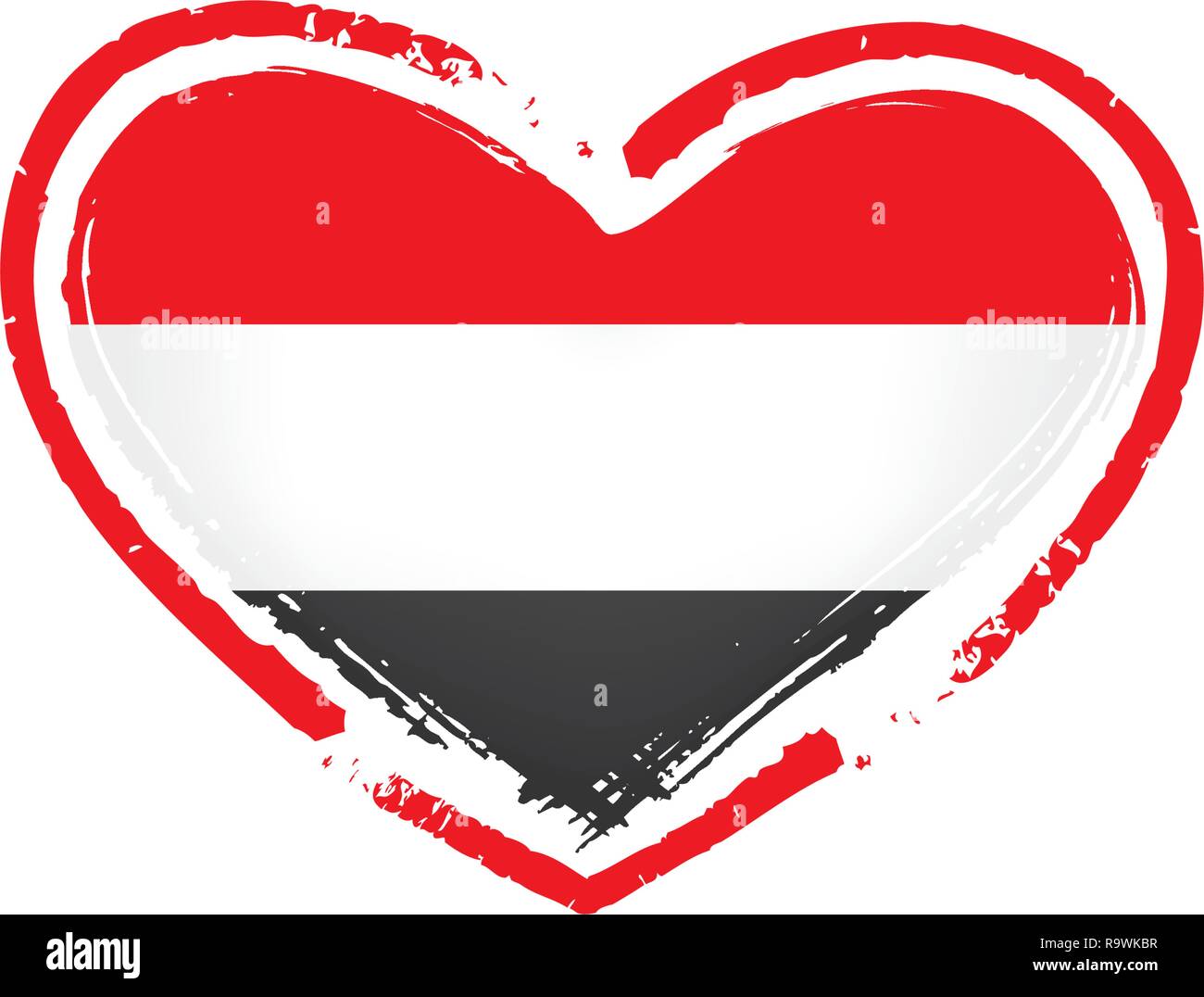 Yemeni flag, vector illustration on a white background Stock Vector ...