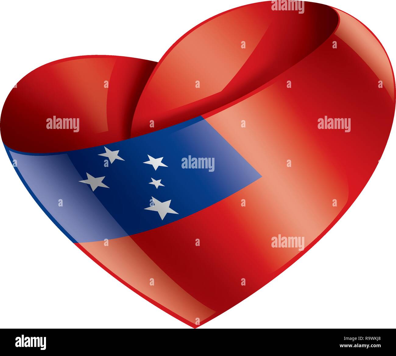 Samoa flag, vector illustration on a white background Stock Vector ...