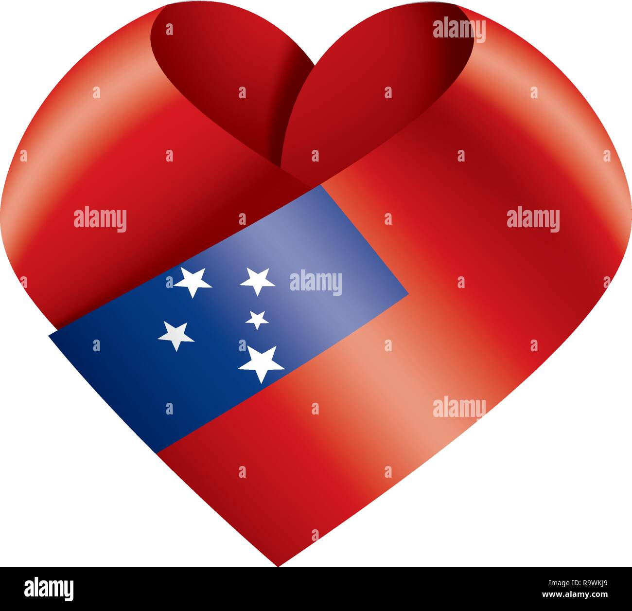 Samoa flag, vector illustration on a white background Stock Vector ...