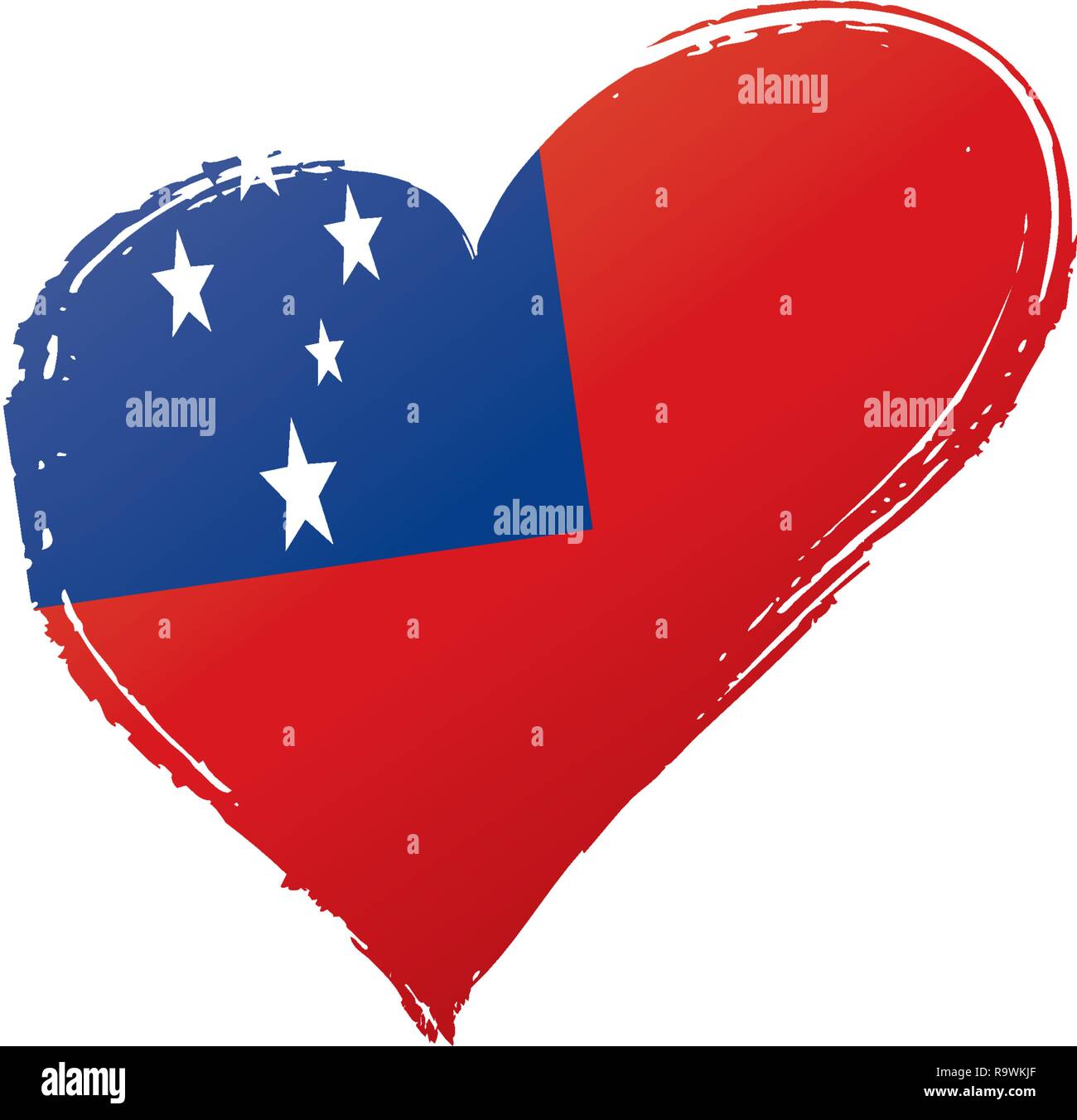 Samoa flag, vector illustration on a white background Stock Vector ...