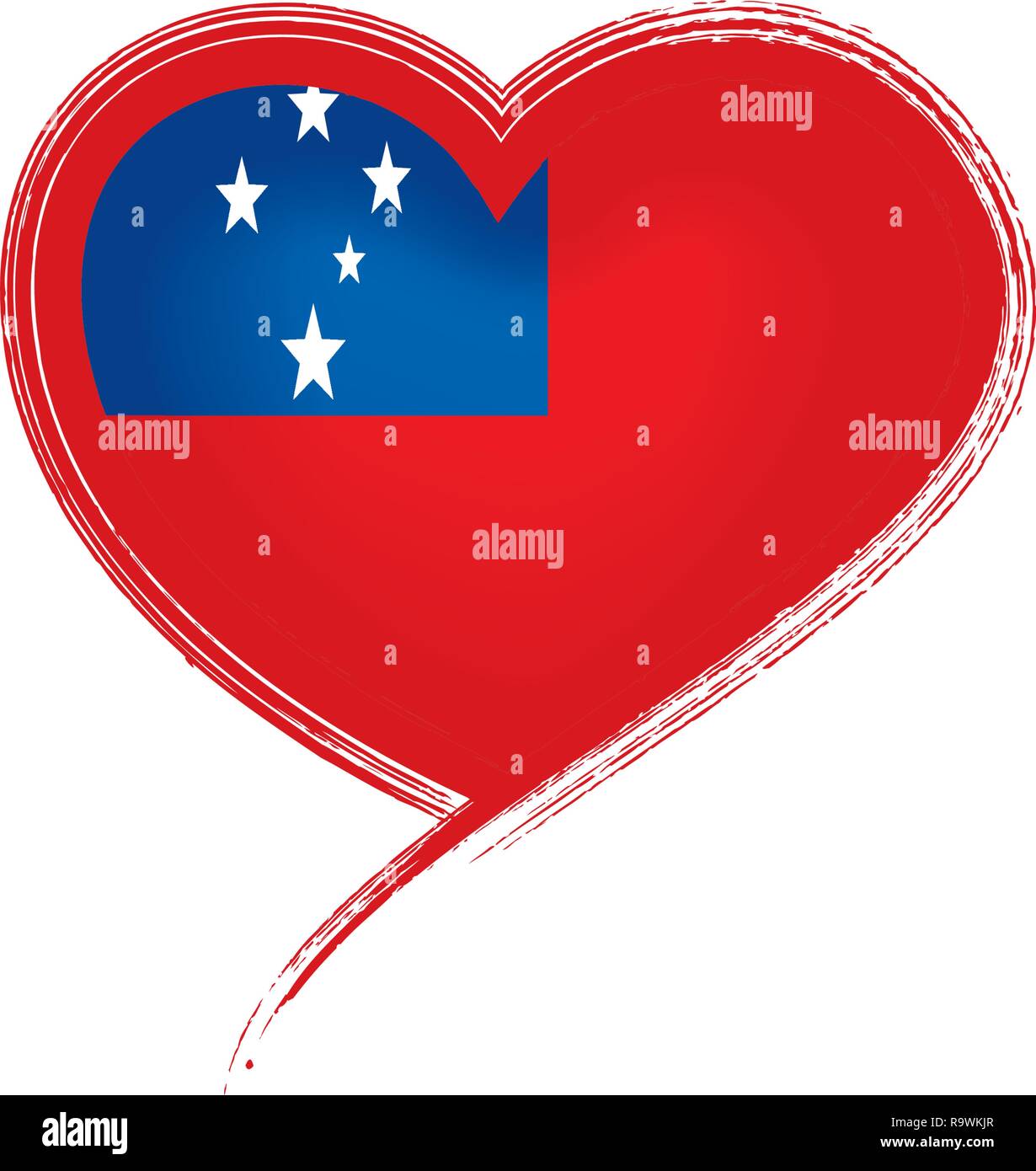 Samoa flag, vector illustration on a white background Stock Vector ...