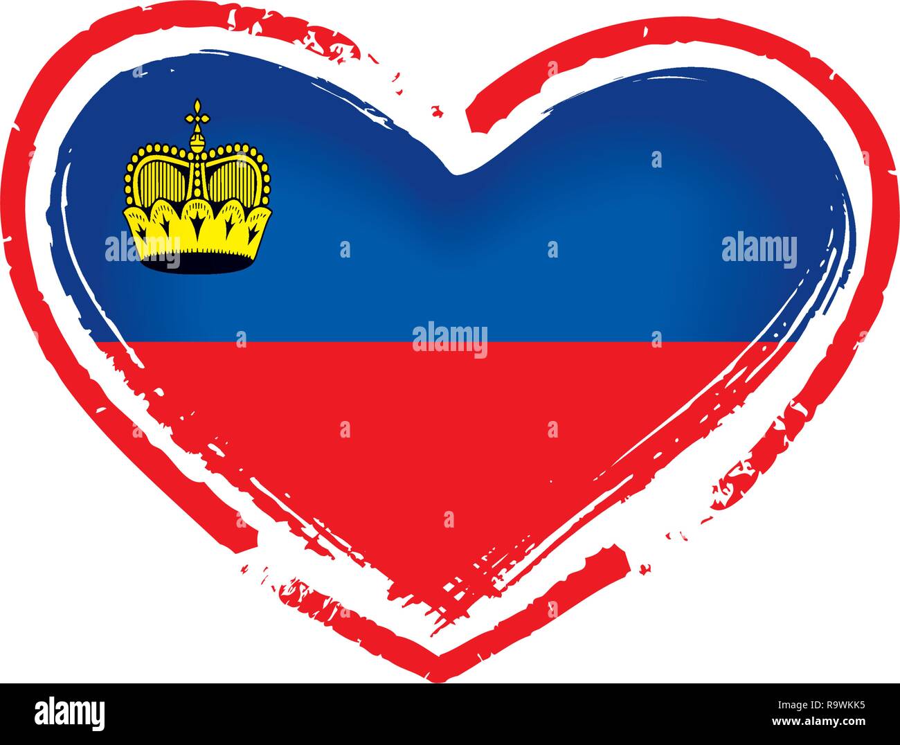 liechtenstein flag, vector illustration on a white background Stock ...