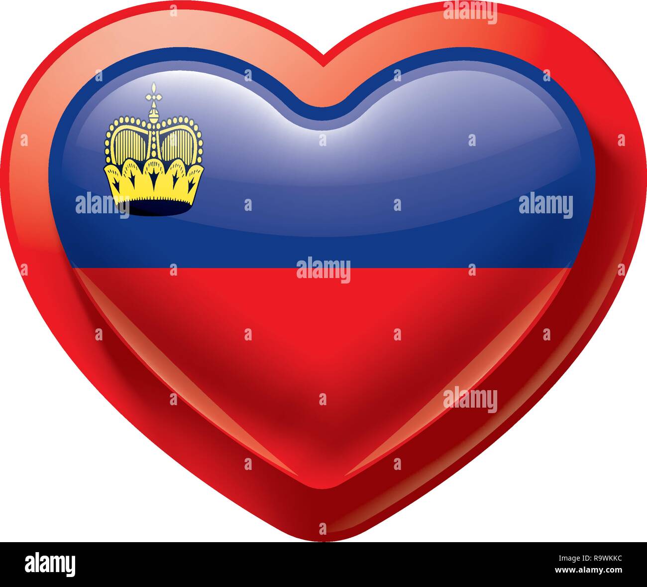 liechtenstein flag, vector illustration on a white background Stock ...