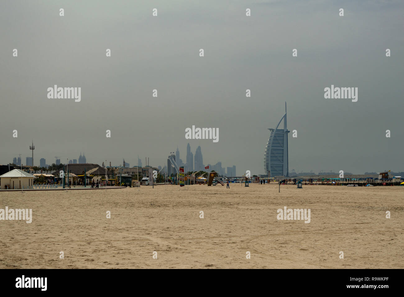 view of the burj al arab from the beach in dubai, UAE Stock Photo - Alamy