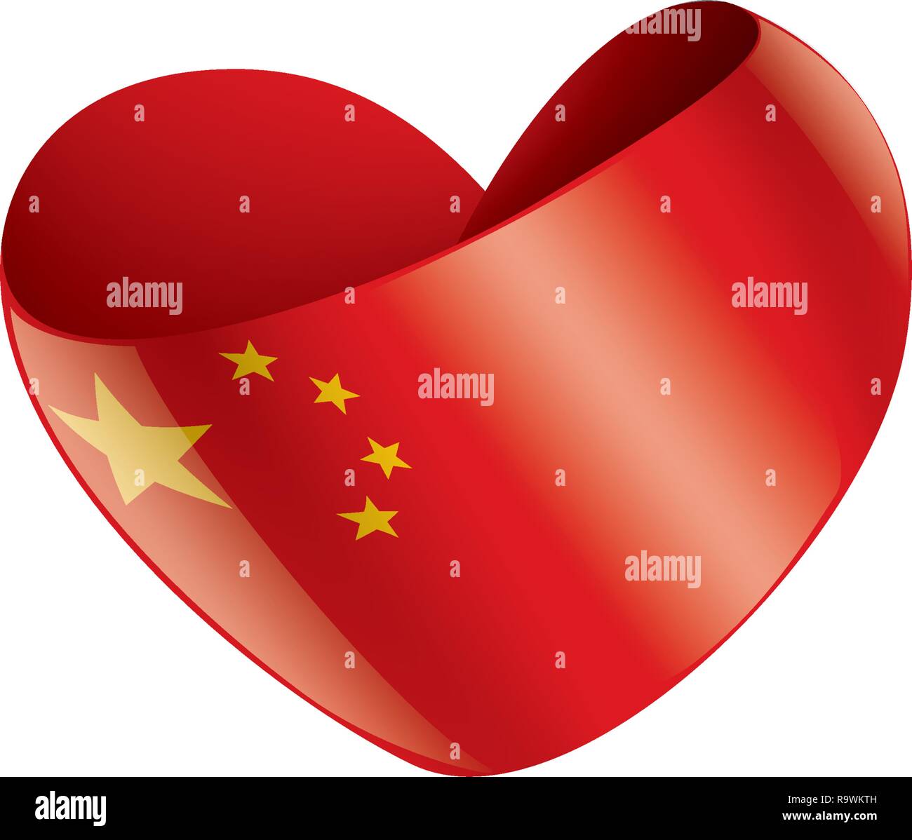 China flag, vector illustration on a white background Stock Vector ...