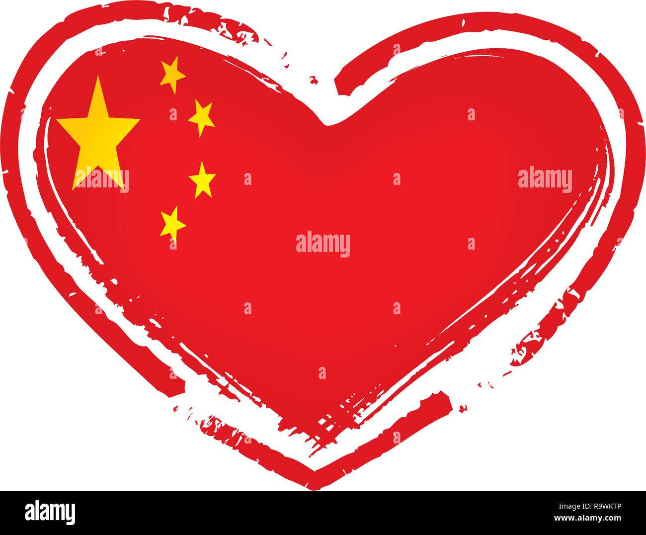 China flag, vector illustration on a white background Stock Vector ...