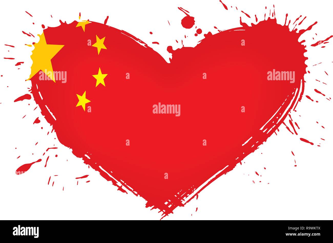 China flag, vector illustration on a white background Stock Vector ...