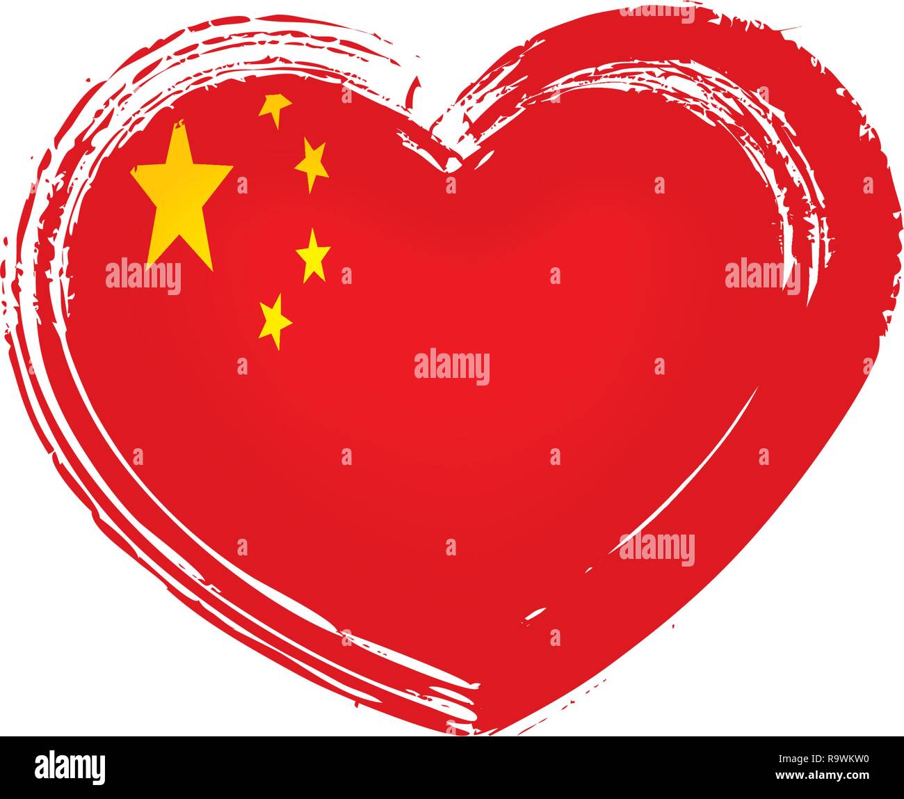China flag, vector illustration on a white background Stock Vector ...