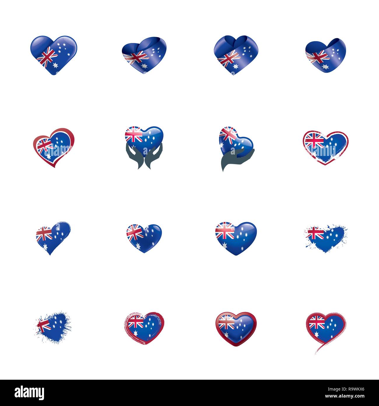 Australia flag on hand Cut Out Stock Images & Pictures - Alamy