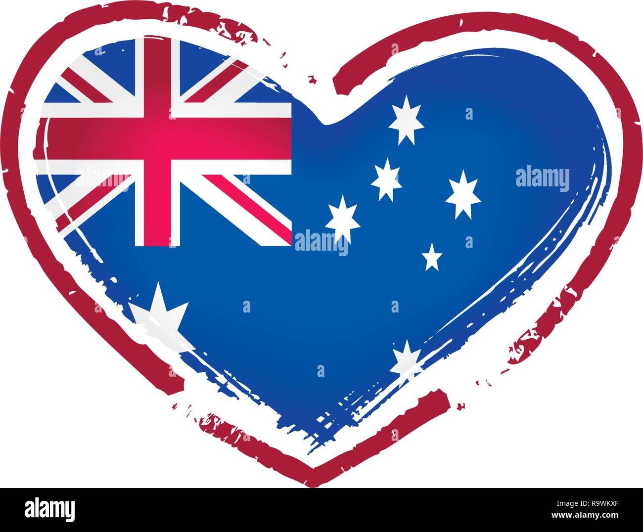 Australia flag, vector illustration on a white background Stock Vector ...