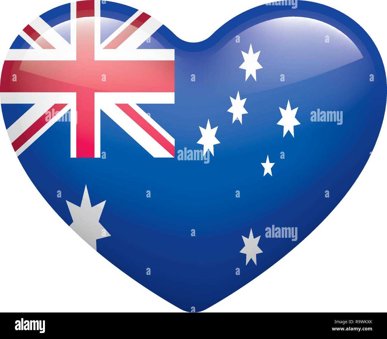 Heart australian flag 3d hi-res stock photography and images - Alamy