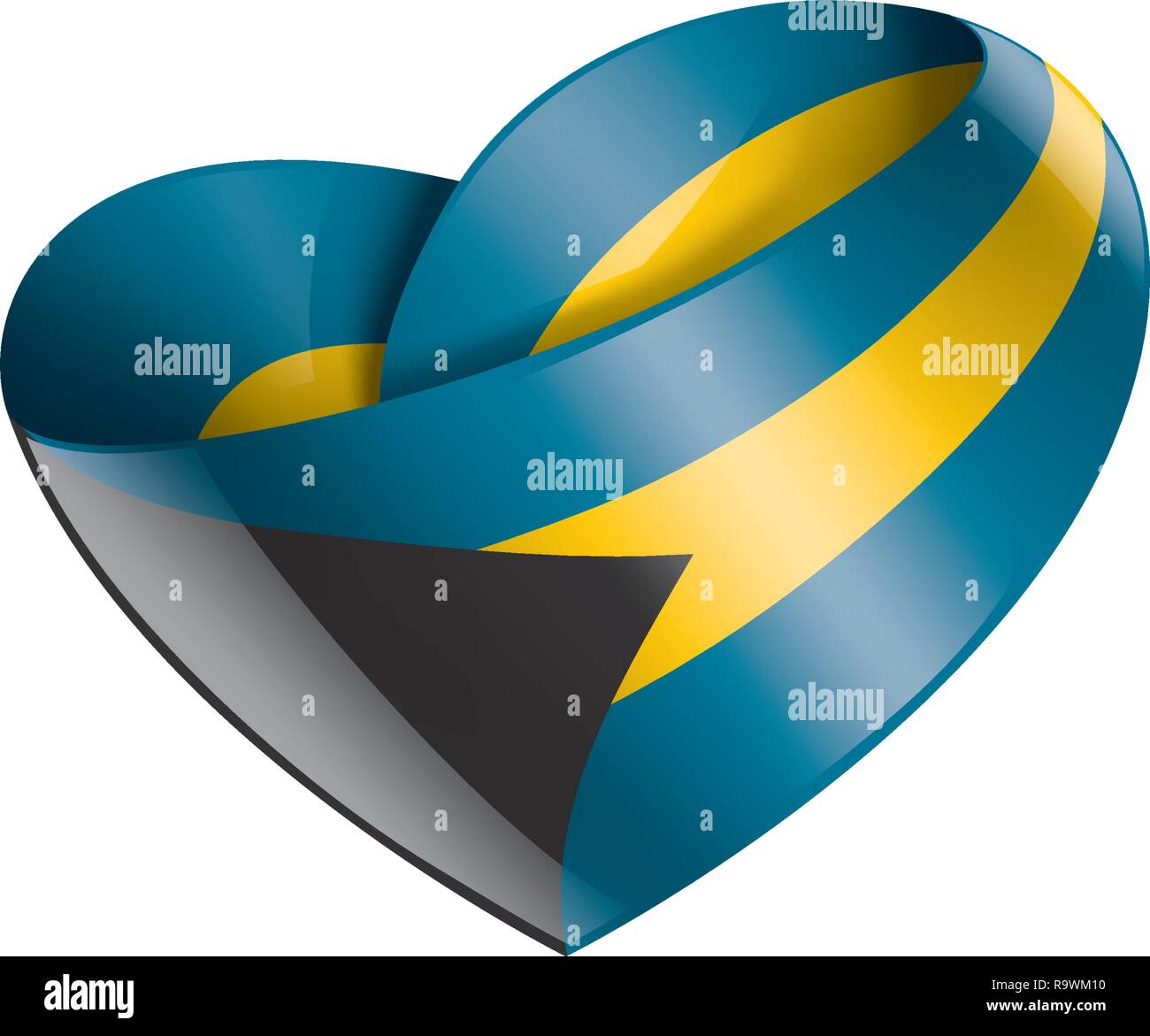 Bahamas flag, vector illustration on a white background Stock Vector ...