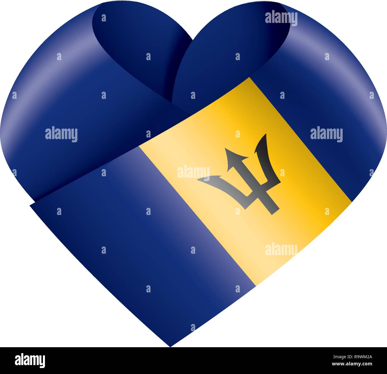 Barbados flag, vector illustration on a white background Stock Vector ...