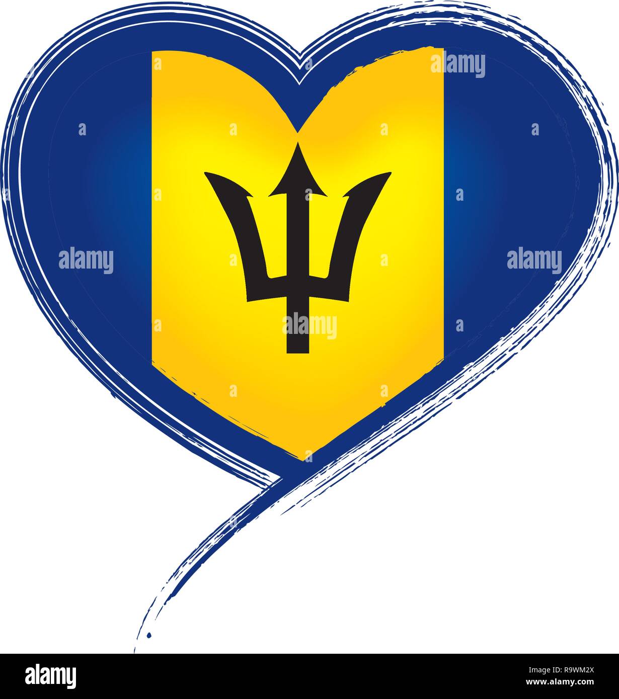 Barbados heart Stock Vector Images - Alamy