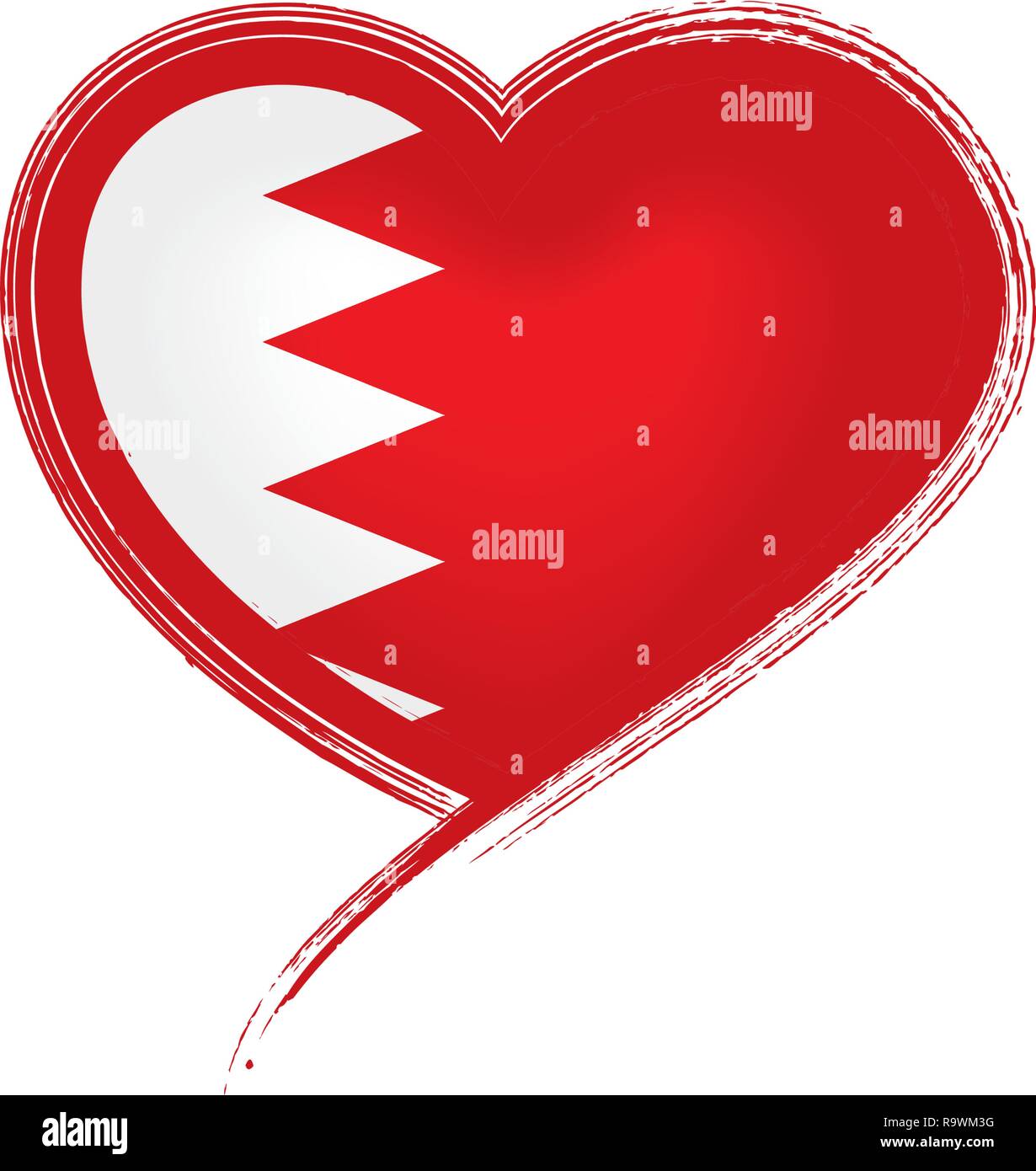 Bahrain flag, vector illustration on a white background Stock Vector ...