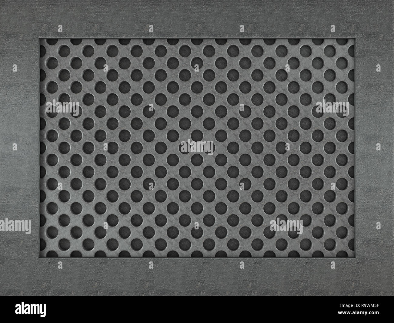 Metal grid with frame pattern background. 3D illustration Stock Photo ...