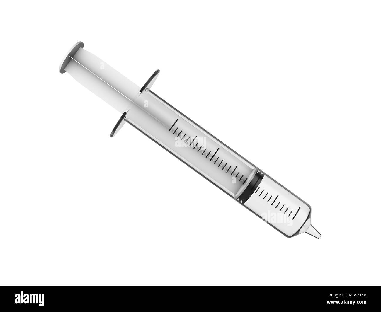 Syringe on a white background. 3d illustration Stock Photo - Alamy