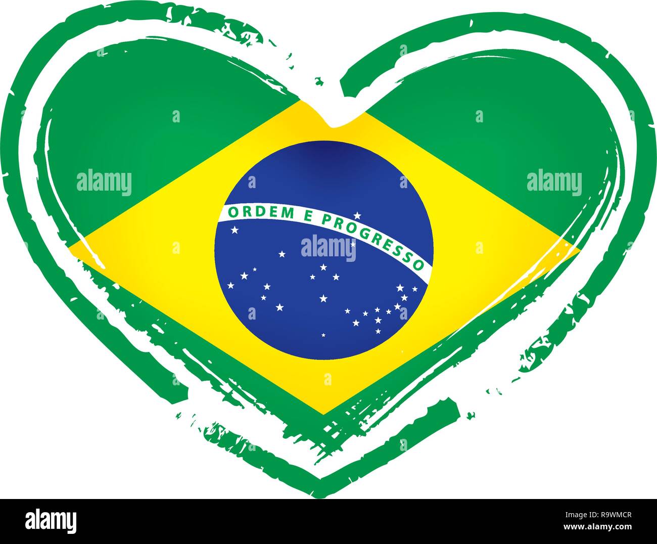 Brazil flag, vector illustration on a white background Stock Vector ...