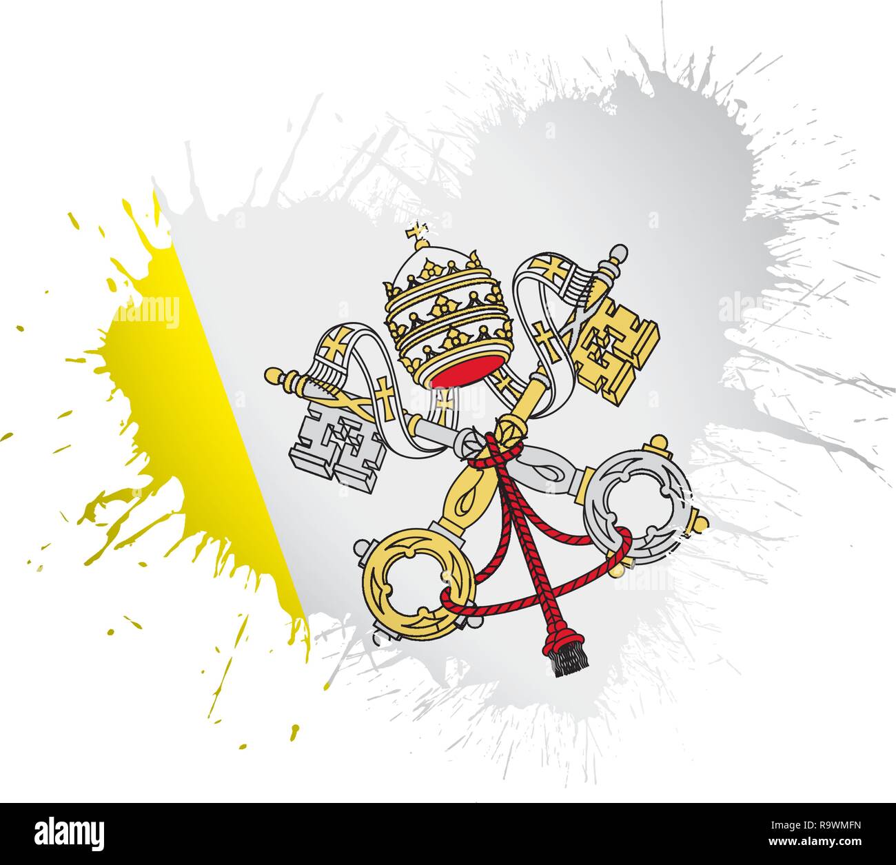 Vatican flag, vector illustration on a white background Stock Vector ...