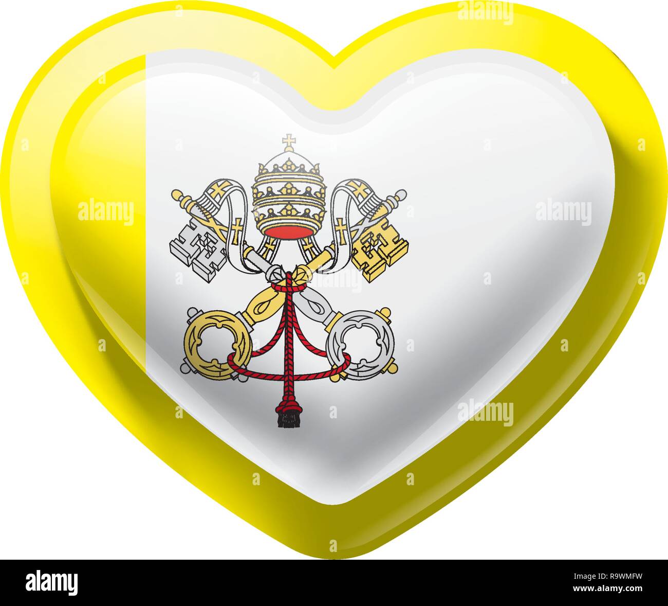 Vatican flag, vector illustration on a white background Stock Vector ...