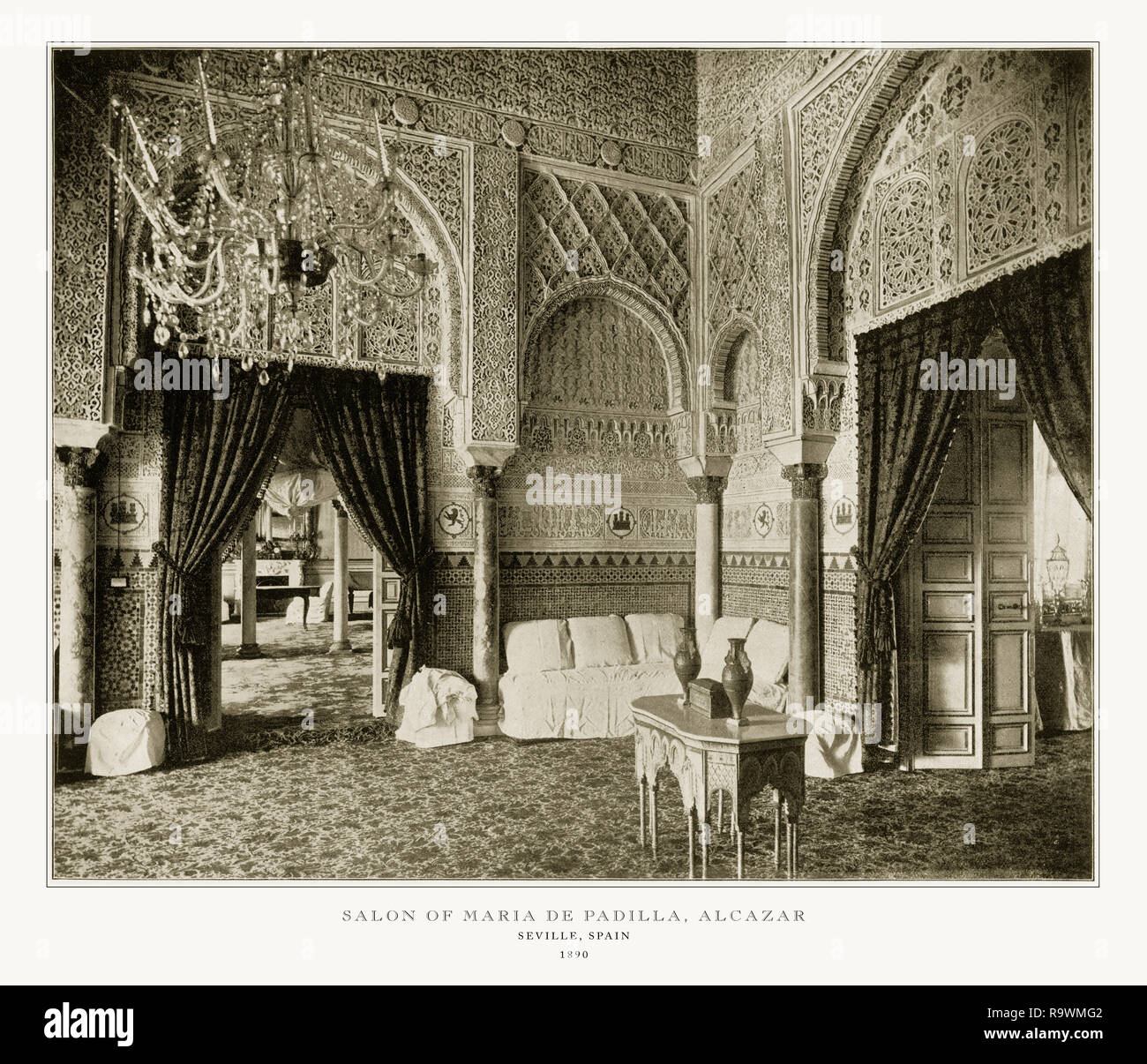 Salon of Maria De Padilla, Alcazar, Seville, Spain, Antique Spanish ...