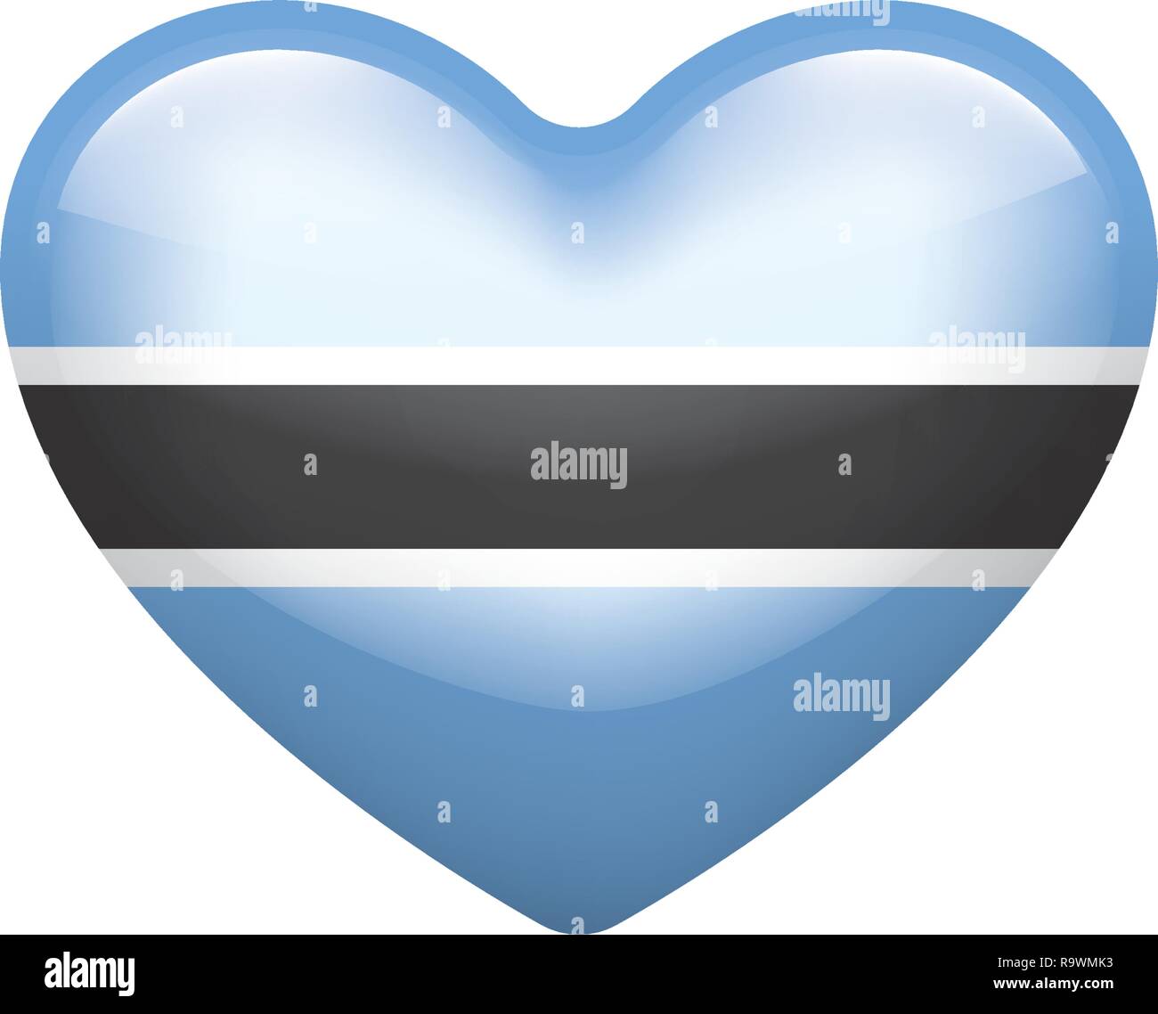 Botswana flag, vector illustration on a white background Stock Vector ...