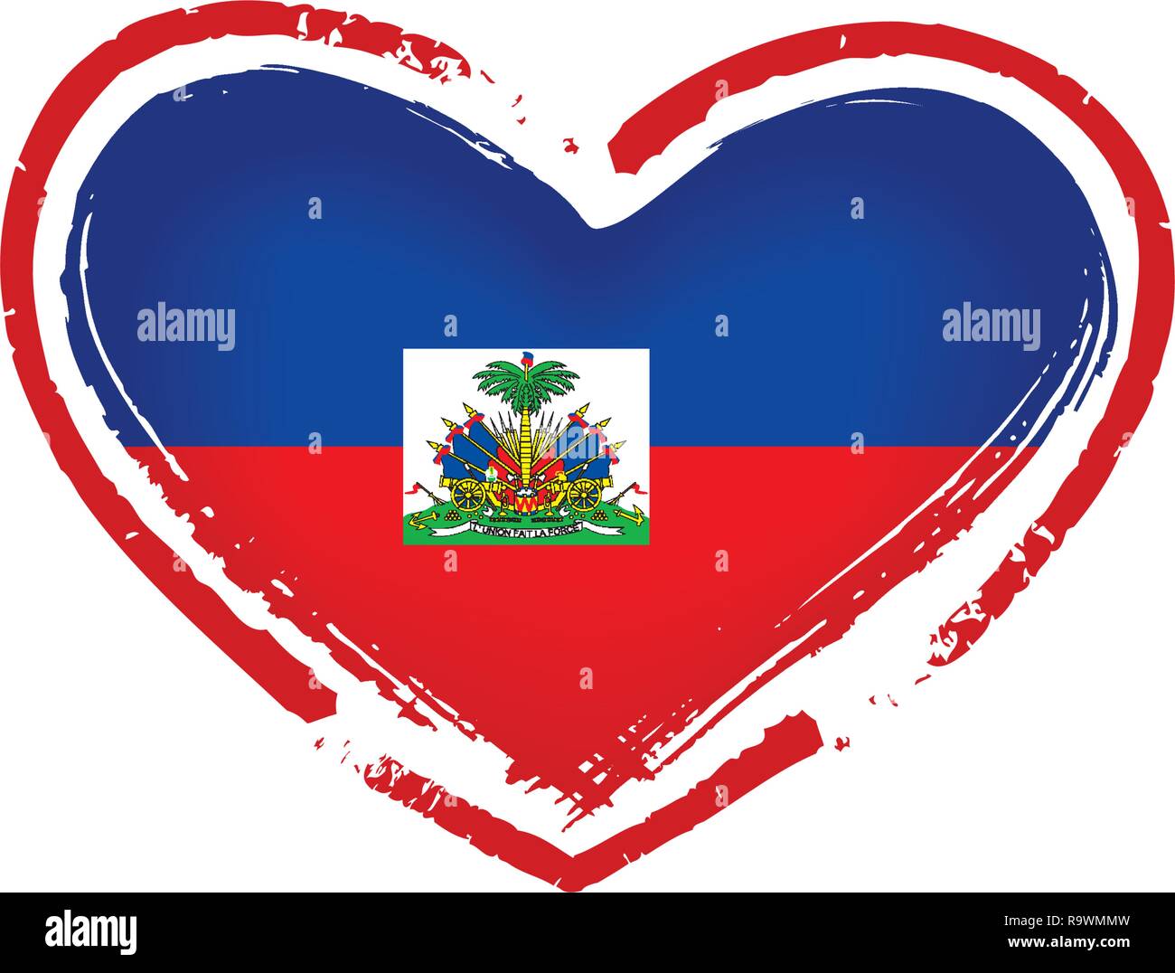 Haiti flag, vector illustration on a white background Stock Vector ...