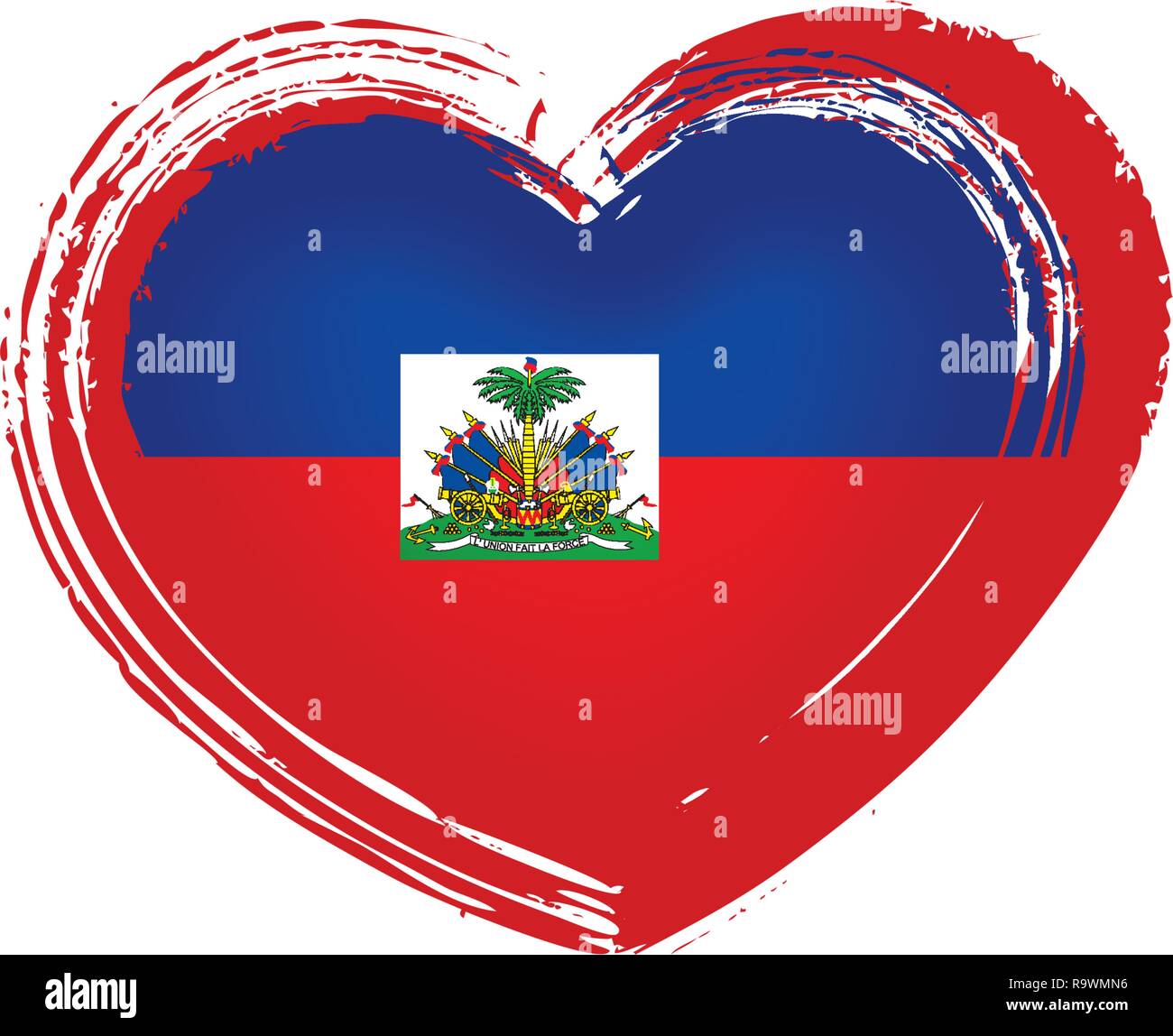 Haiti flag, vector illustration on a white background Stock Vector ...