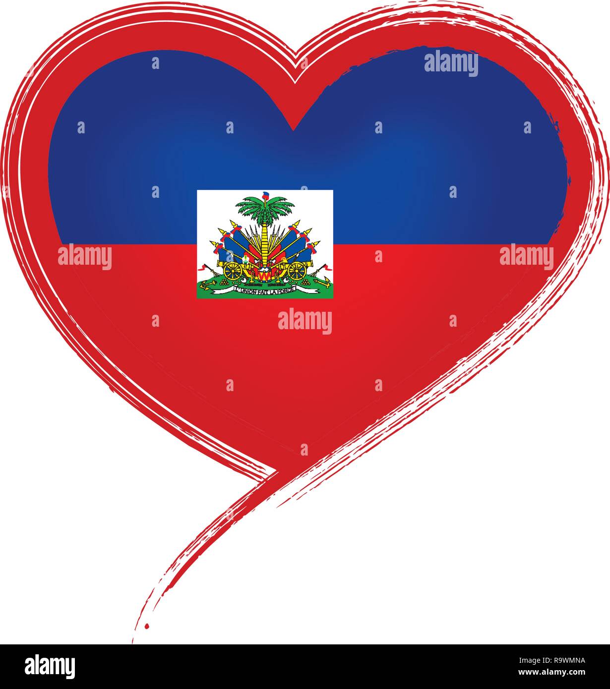 Haiti flag, vector illustration on a white background Stock Vector ...