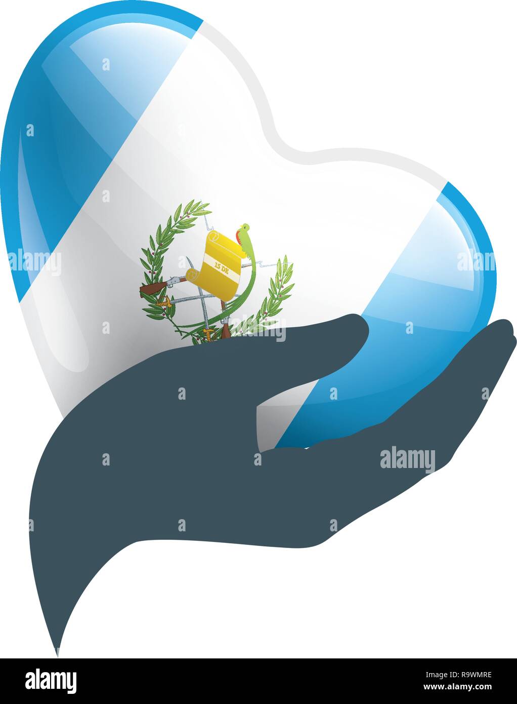 Guatemala flag, vector illustration on a white background Stock Vector ...