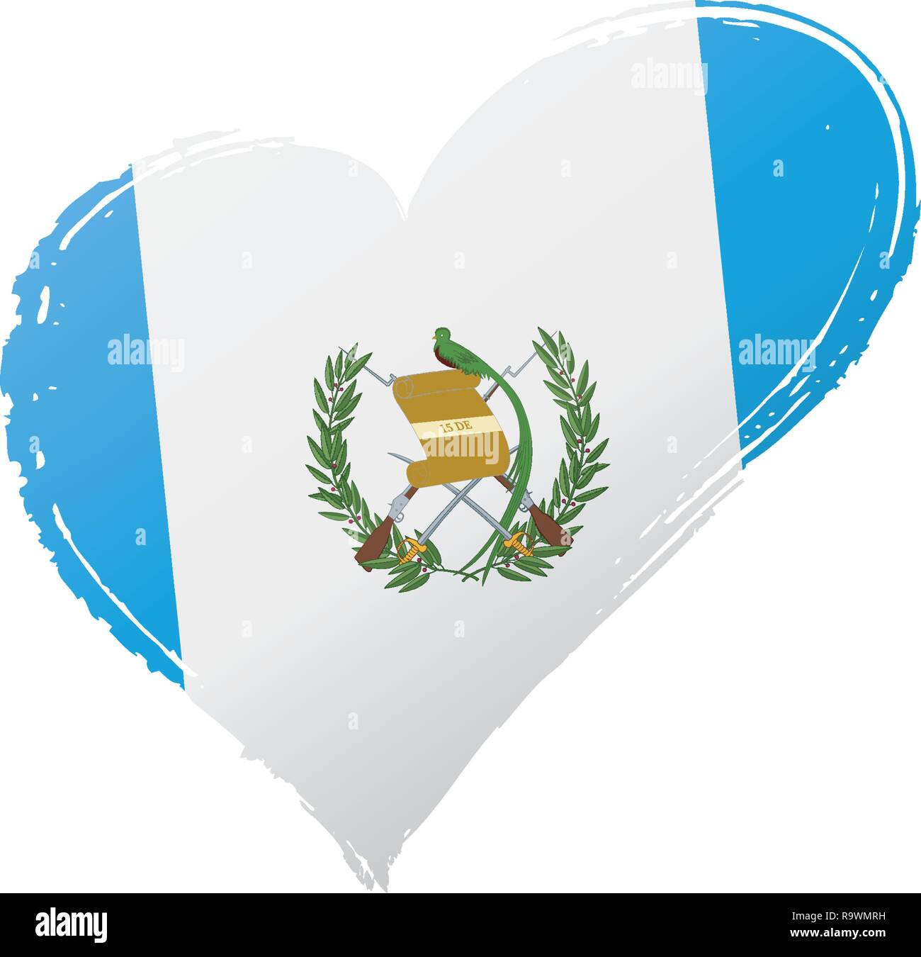 Guatemala flag, vector illustration on a white background Stock Vector ...