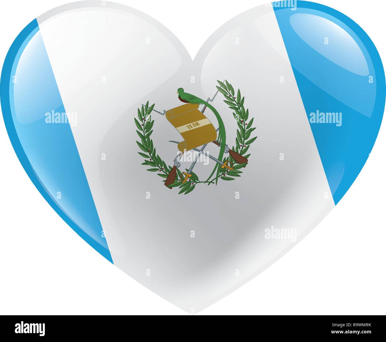 Guatemala flag, vector illustration on a white background Stock Vector ...