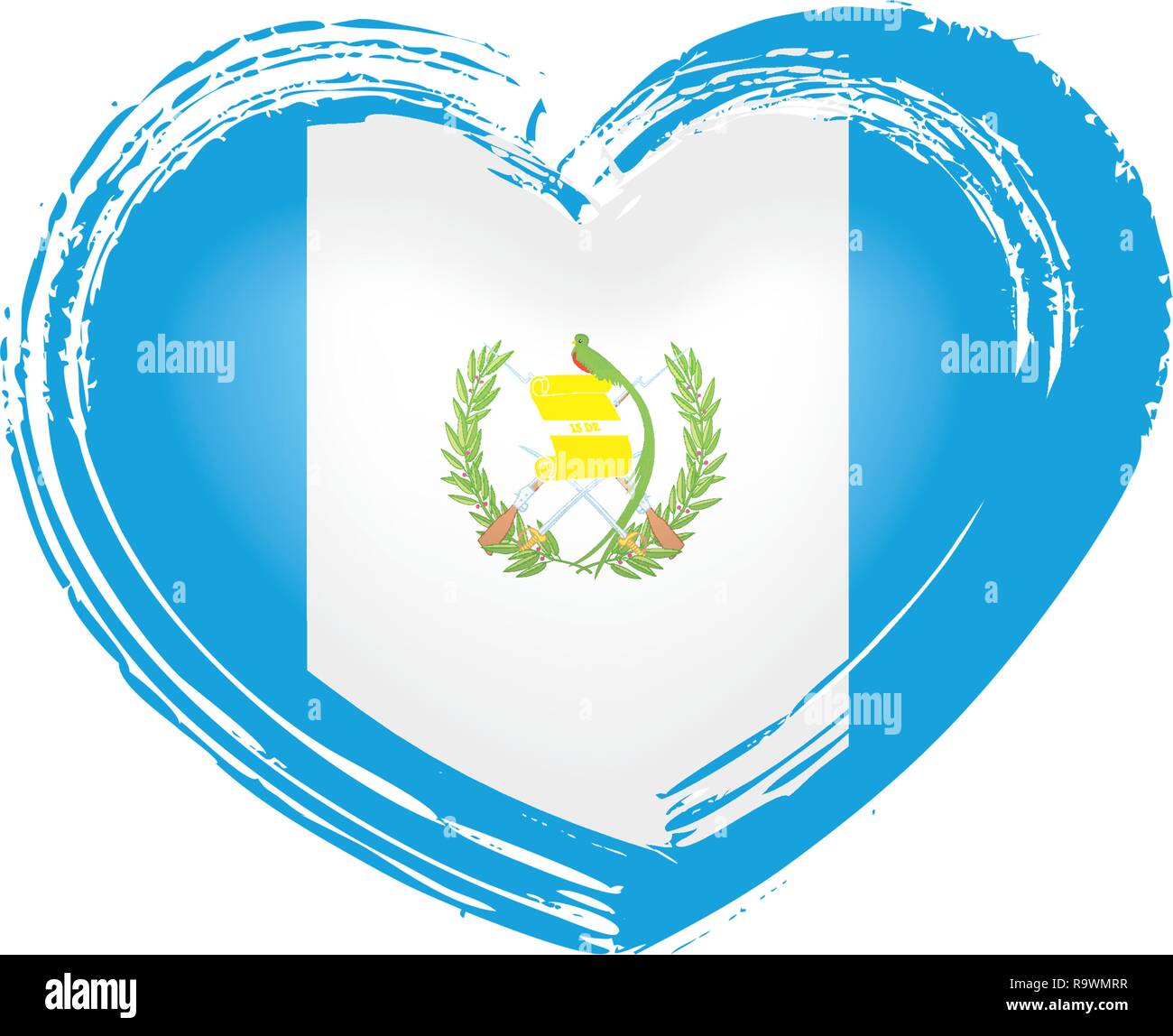 Guatemala flag, vector illustration on a white background Stock Vector ...