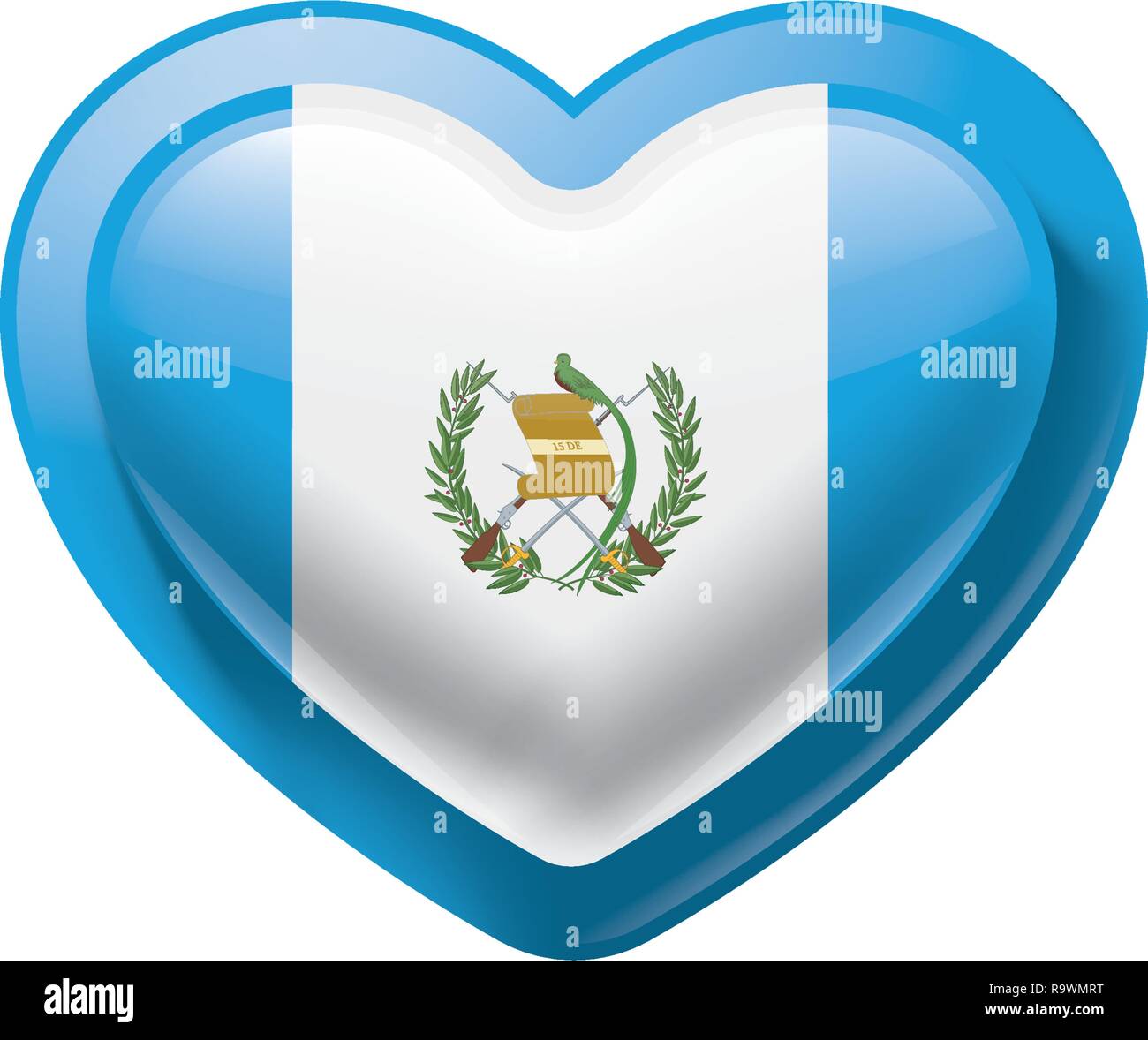 Guatemala flag, vector illustration on a white background Stock Vector ...