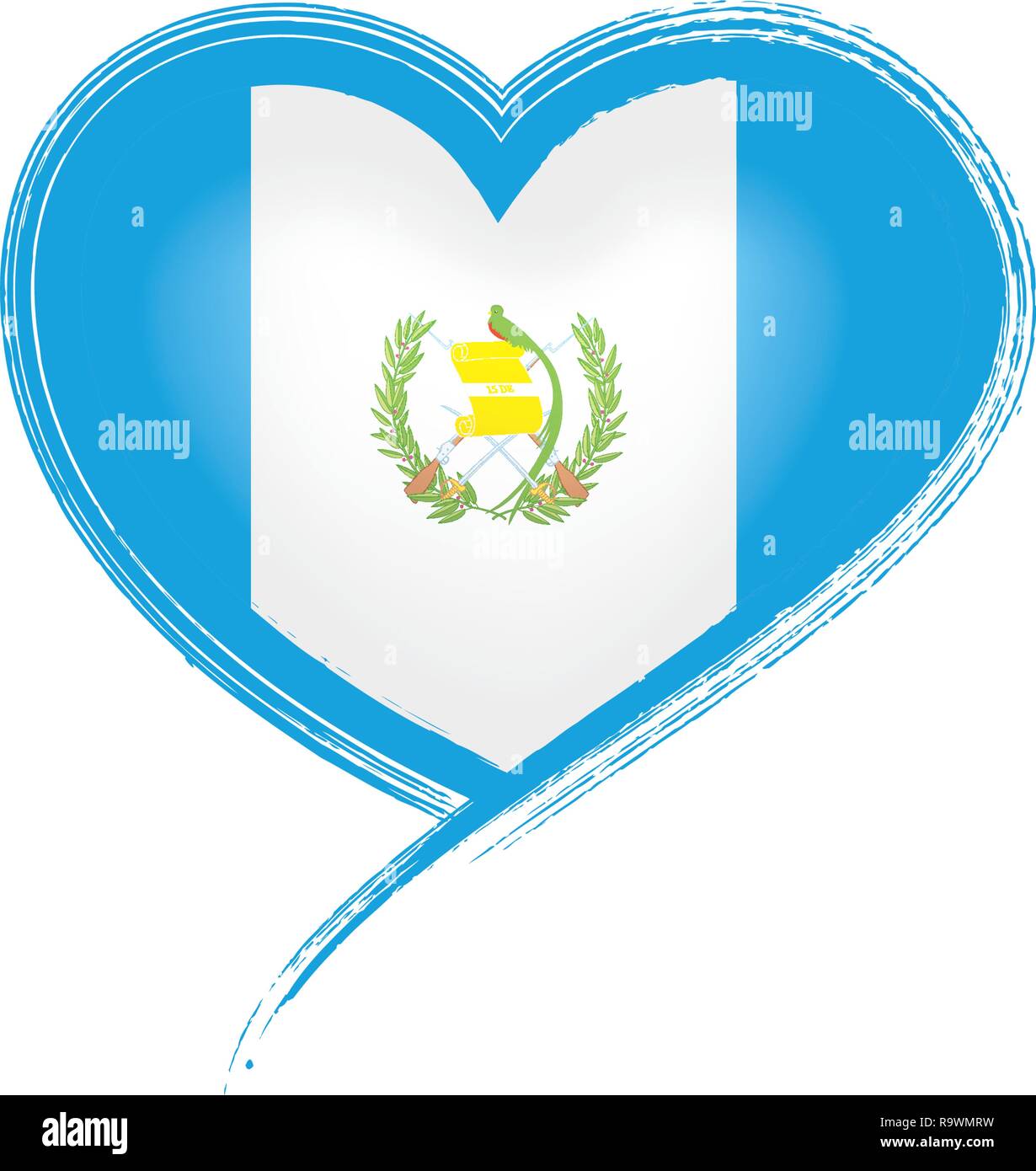 Guatemala flag, vector illustration on a white background Stock Vector ...