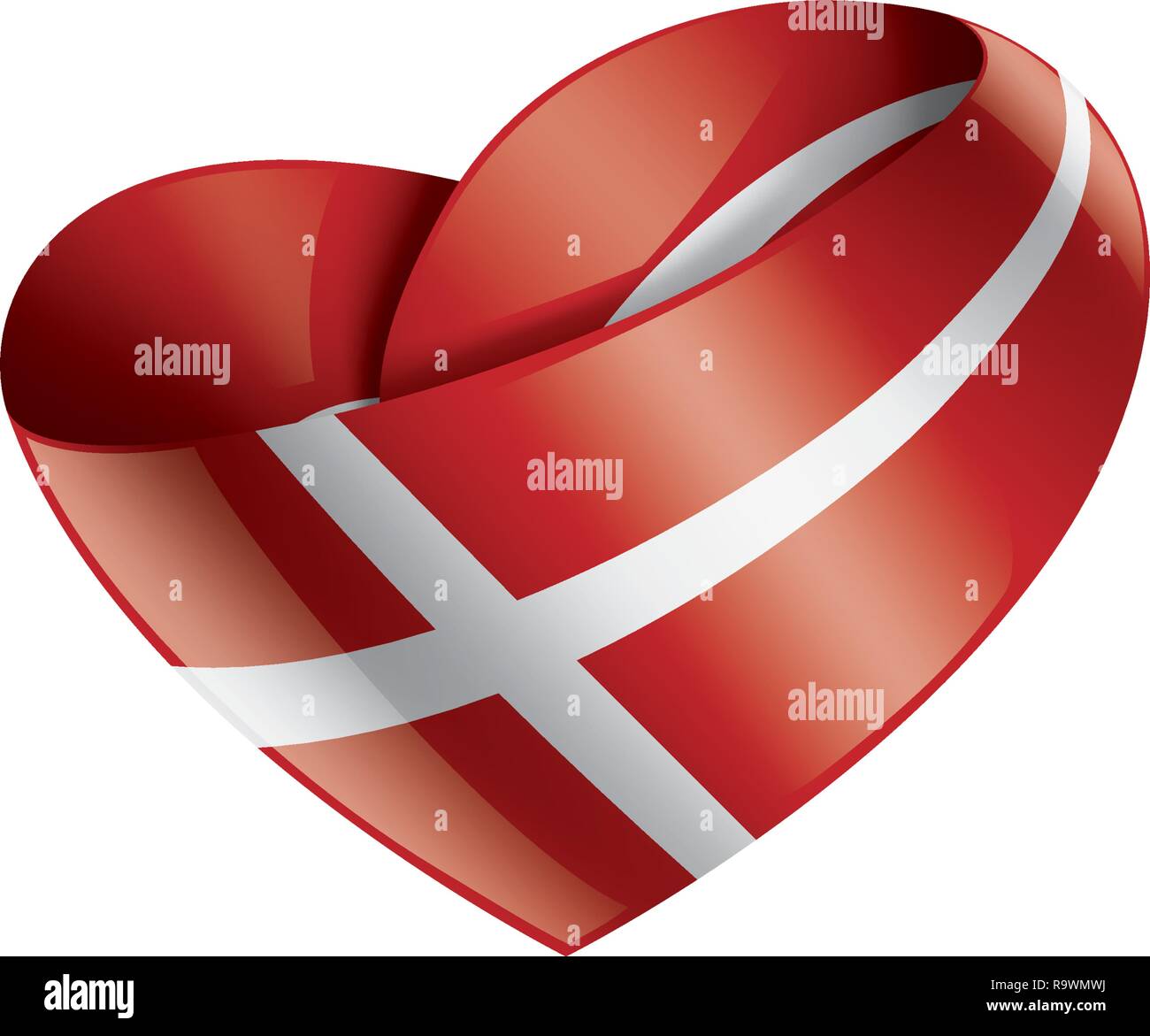 Denmark flag, vector illustration on a white background Stock Vector ...