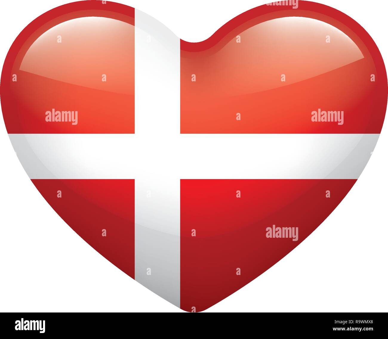 Denmark flag, vector illustration on a white background Stock Vector ...