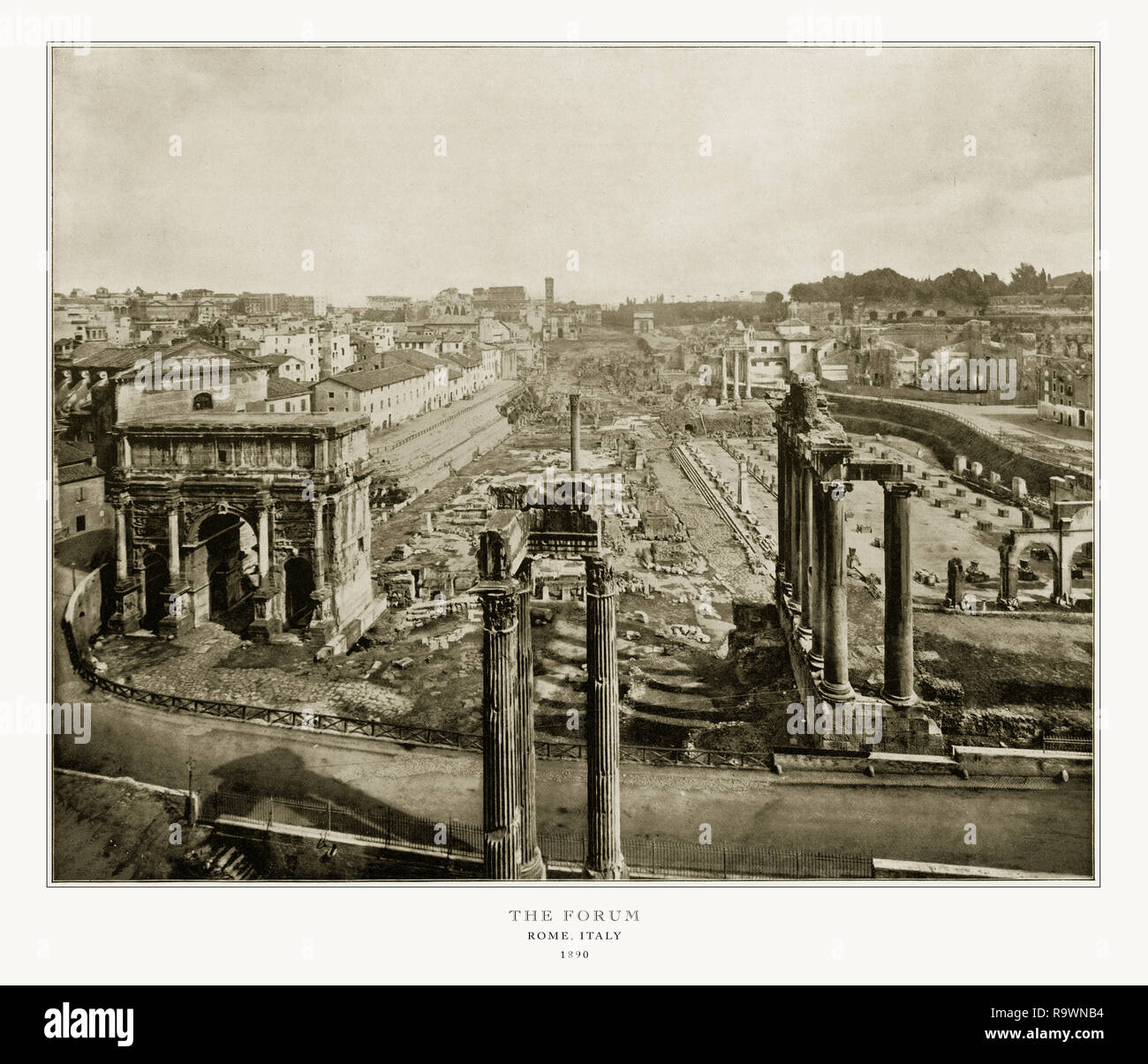 The Forum, Rome, Italy, Antique Italian Photograph, 1893 Stock Photo ...