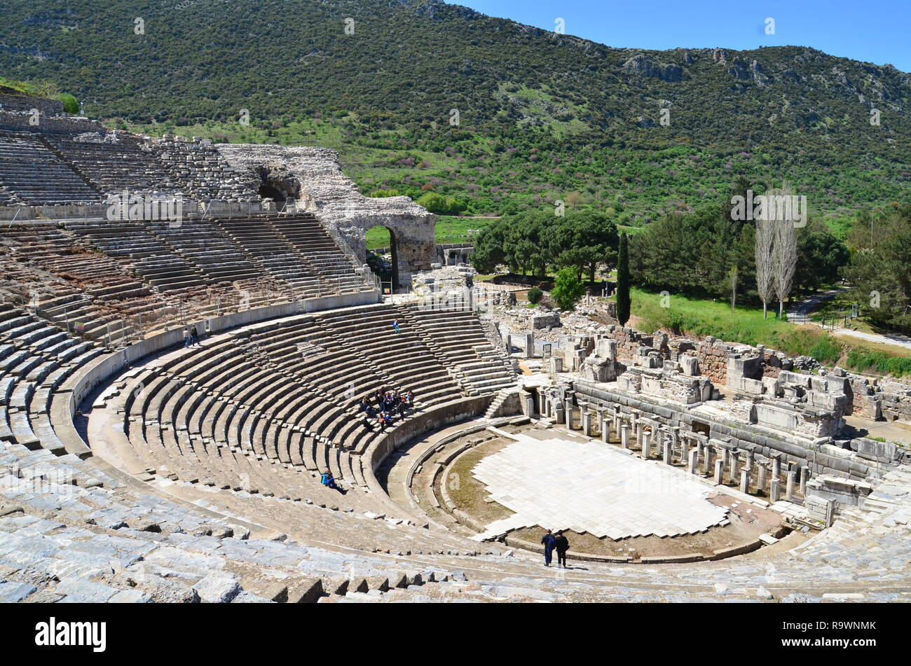 Ampitheatre in ancient city if Ephesus, turkey Stock Photo - Alamy