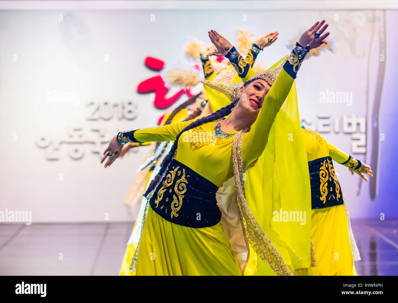 Traditional kazakh dance performance in hi-res stock photography and ...