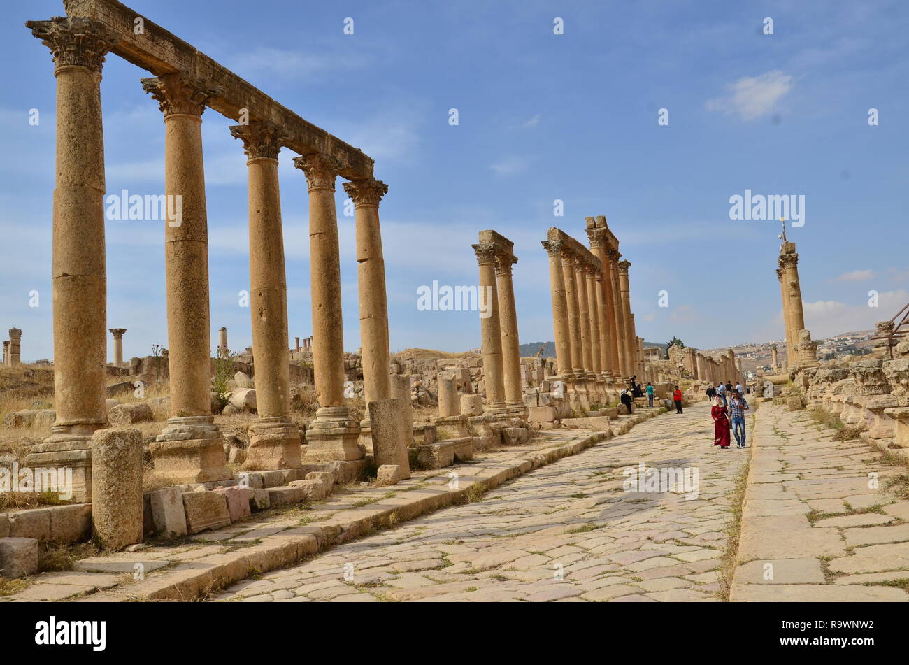 Ancient ruins of Jerash in Jordan Stock Photo - Alamy