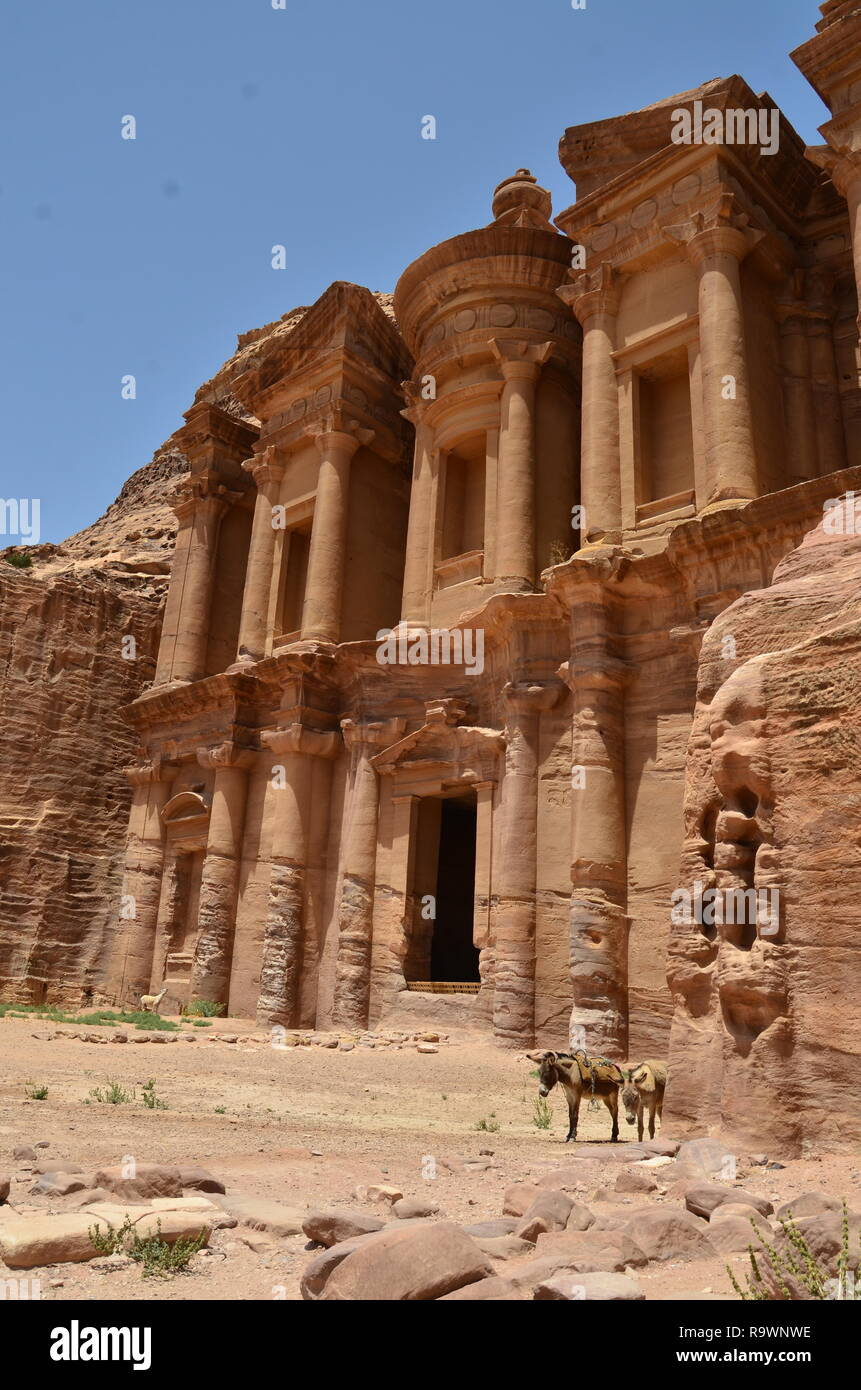 The Monastery in Petra ancient city in Jordan Stock Photo - Alamy